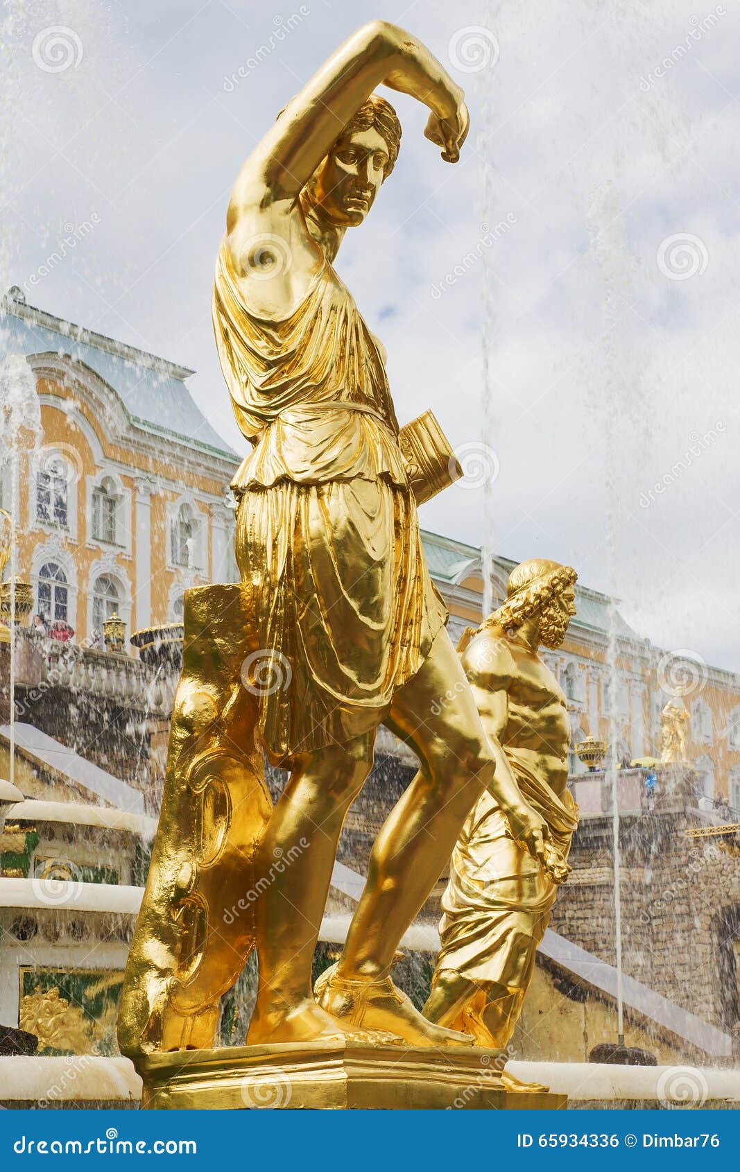 Element Fountain Grand Cascade in Peterhof Stock Photo - Image of ...