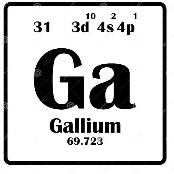 Element gallium icon stock illustration. Illustration of metal - 287940004