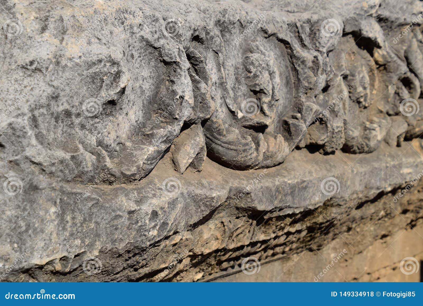 The Element of the Gate of Hadrian on the Ground Near the Gate. Ruins ...
