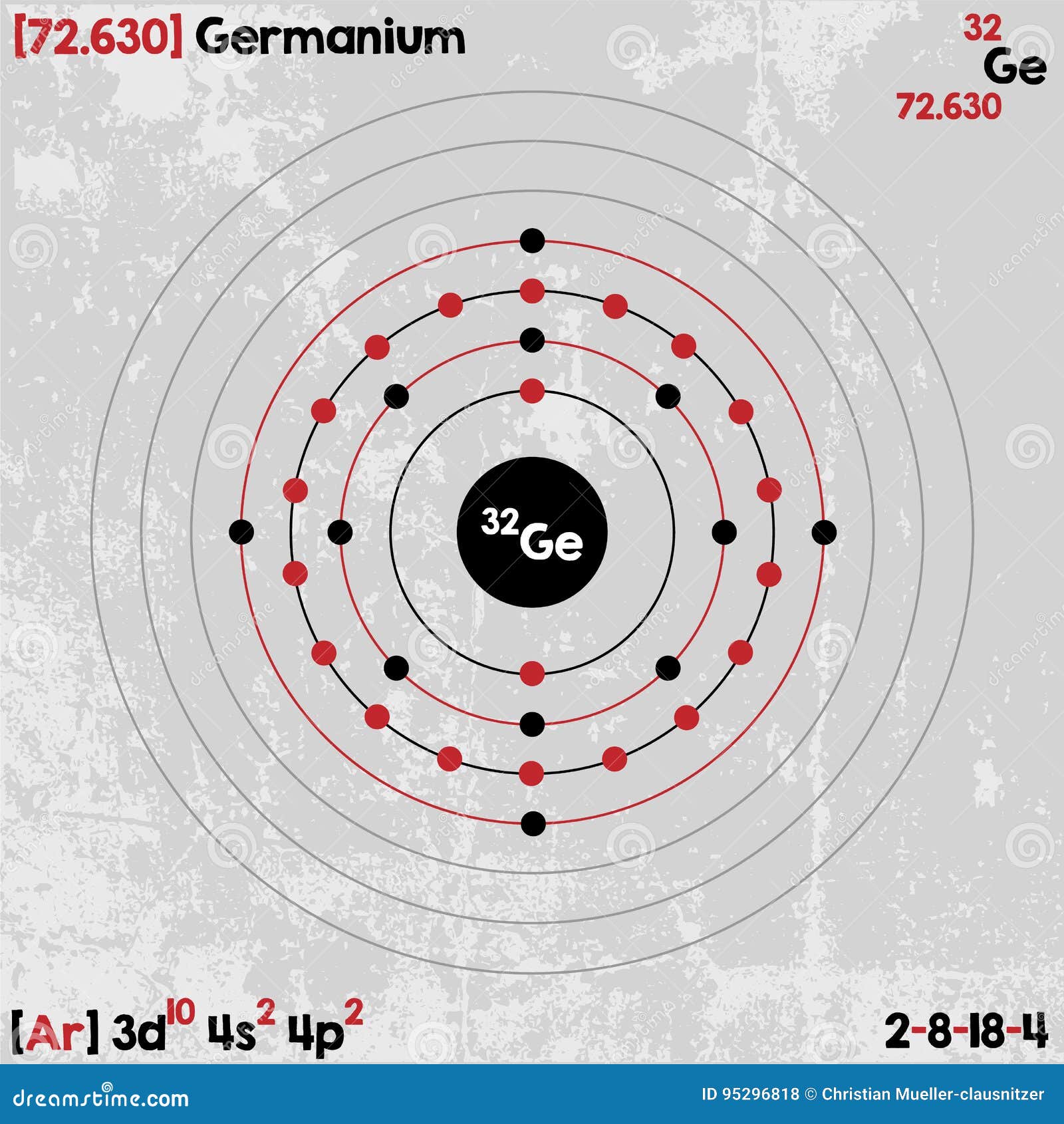 Element of Germanium stock vector. Illustration of chemical - 95296818