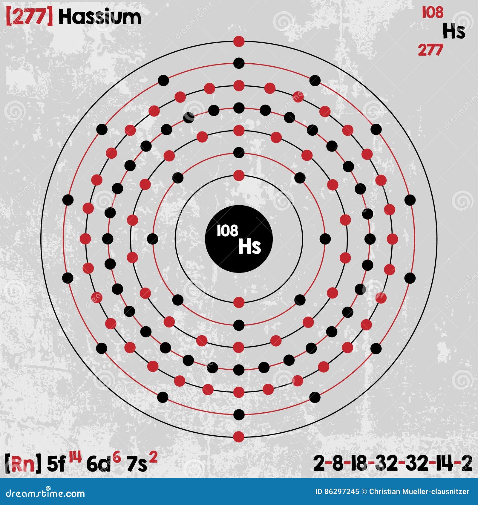 Hassium Bohr Model