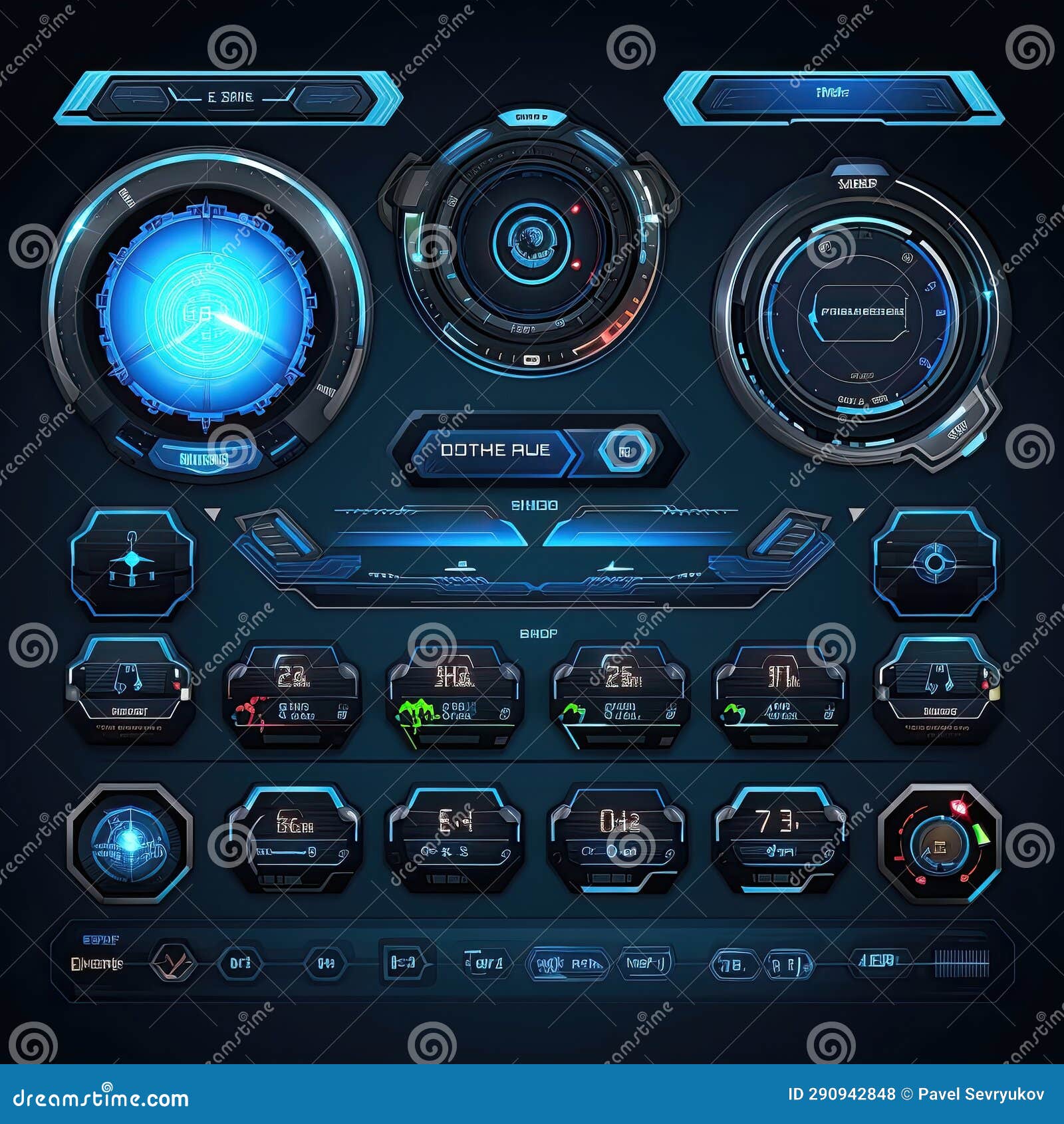 Element Hud Elements Ai Generated Stock Photo - Image of technology ...