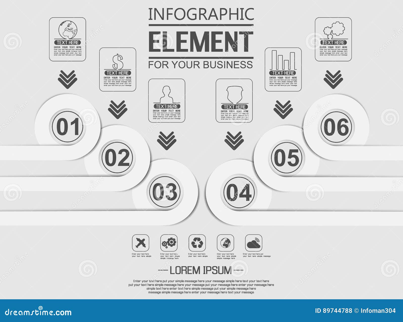 Element for Infographi Template Geometric Figure Circle for Web Stock ...