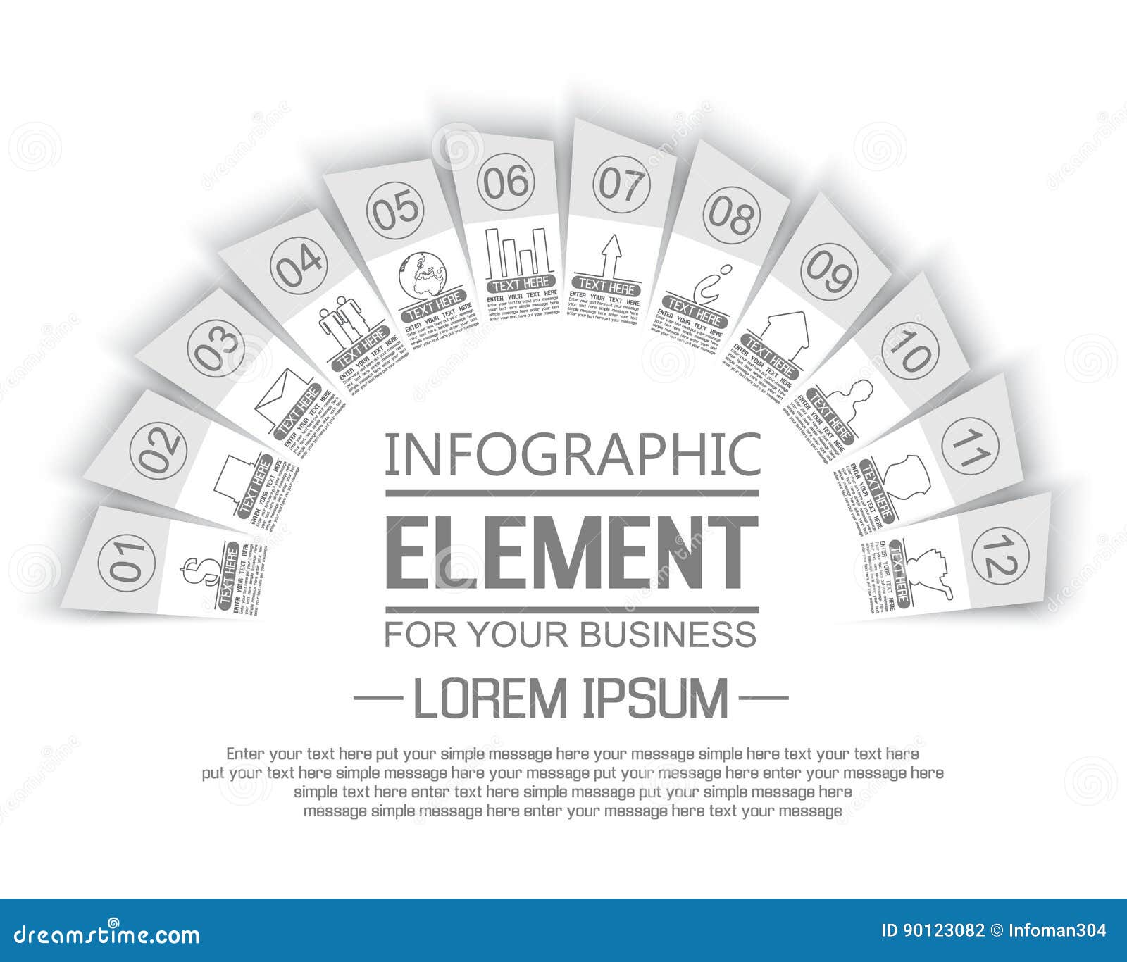 Element for Infographi Template Geometric Figure Stiker for Web Stock ...
