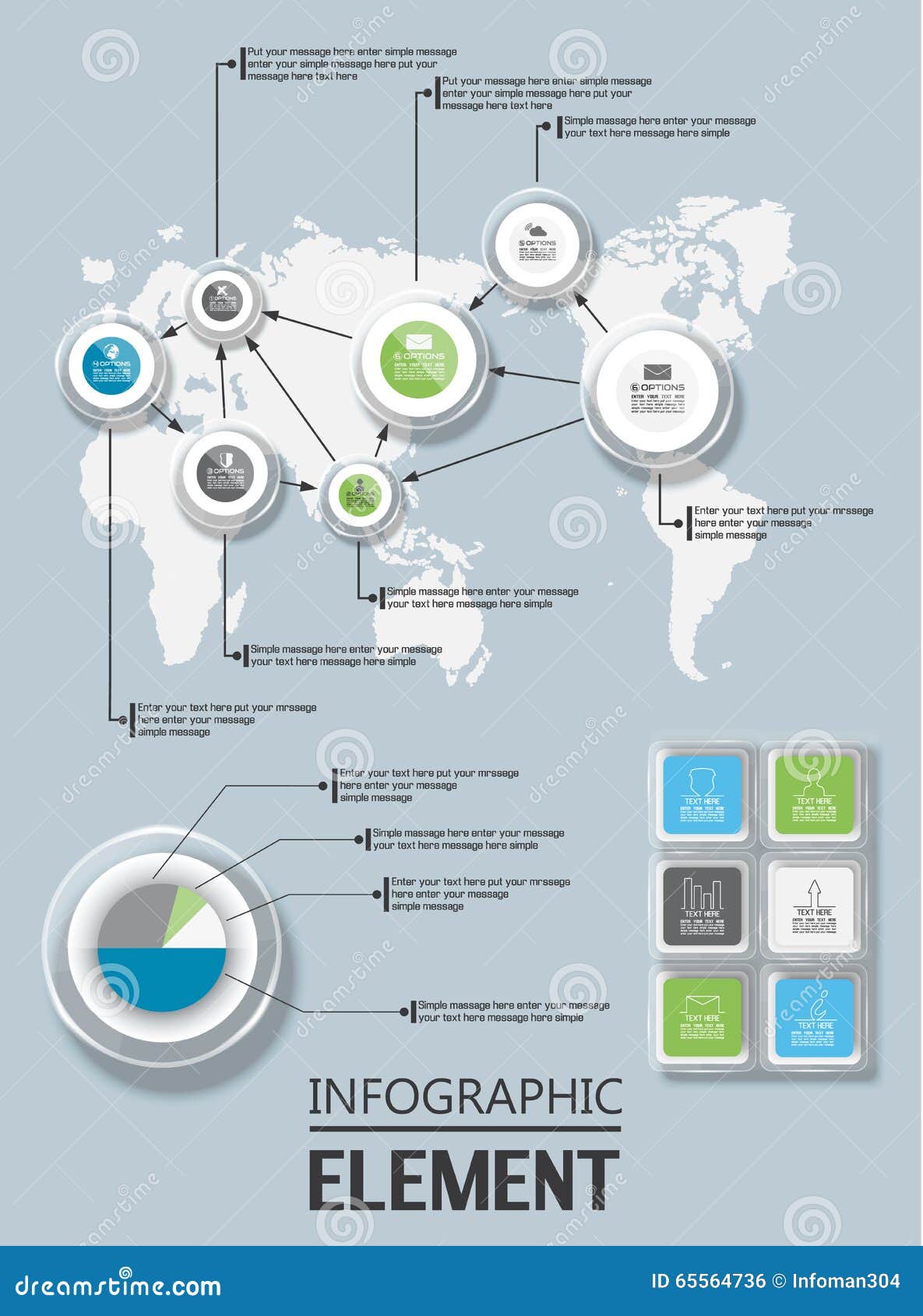 Element for Infographic Chart Template Geometric Figure Glass Stock ...