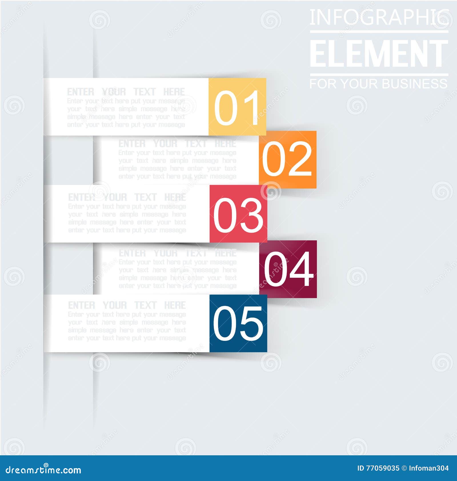 Element for Infographic Chart Template Geometric Figure Stikers Number ...