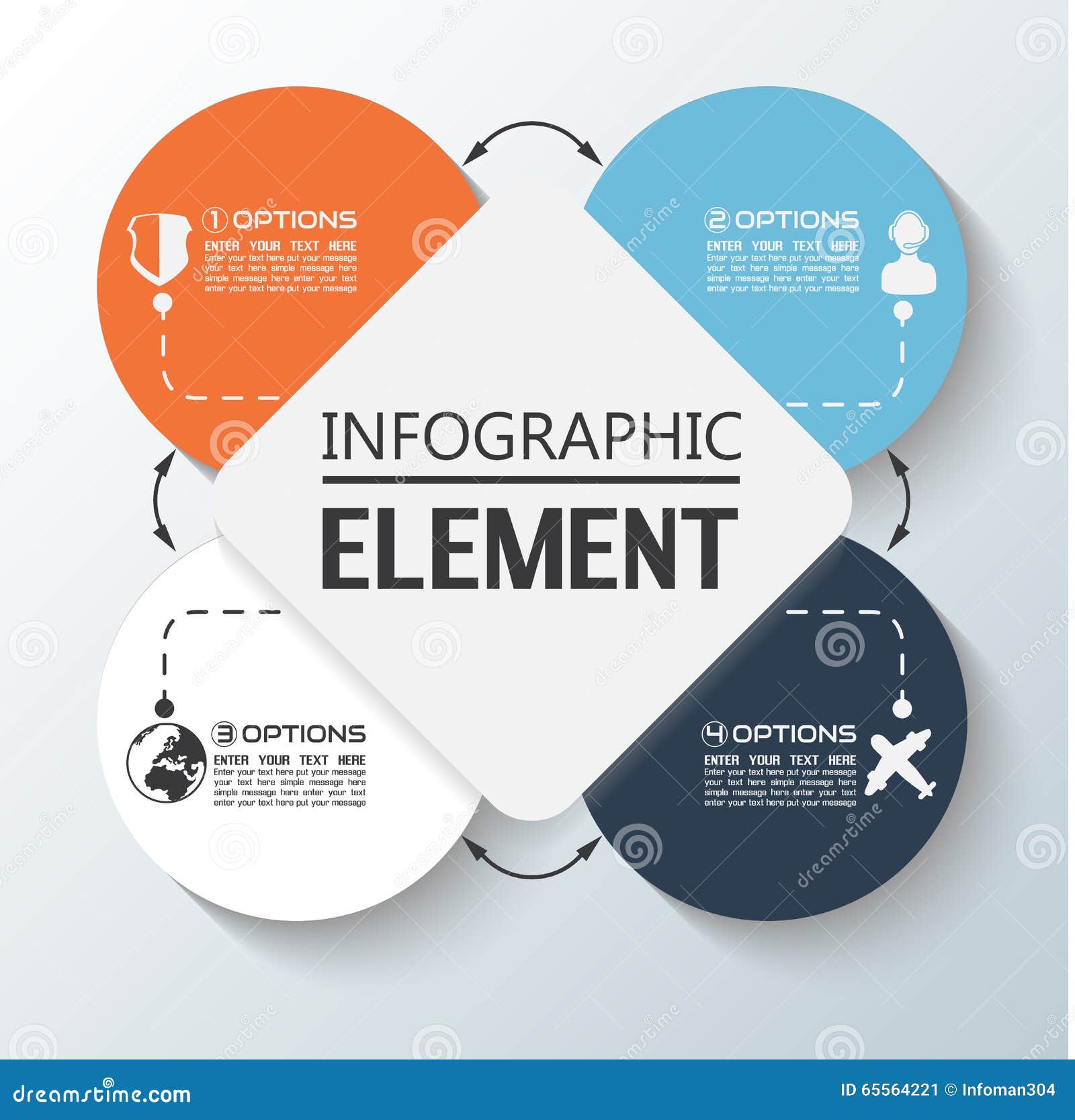 Element for Infographic Chart Template Geometric Figure Stock Vector ...