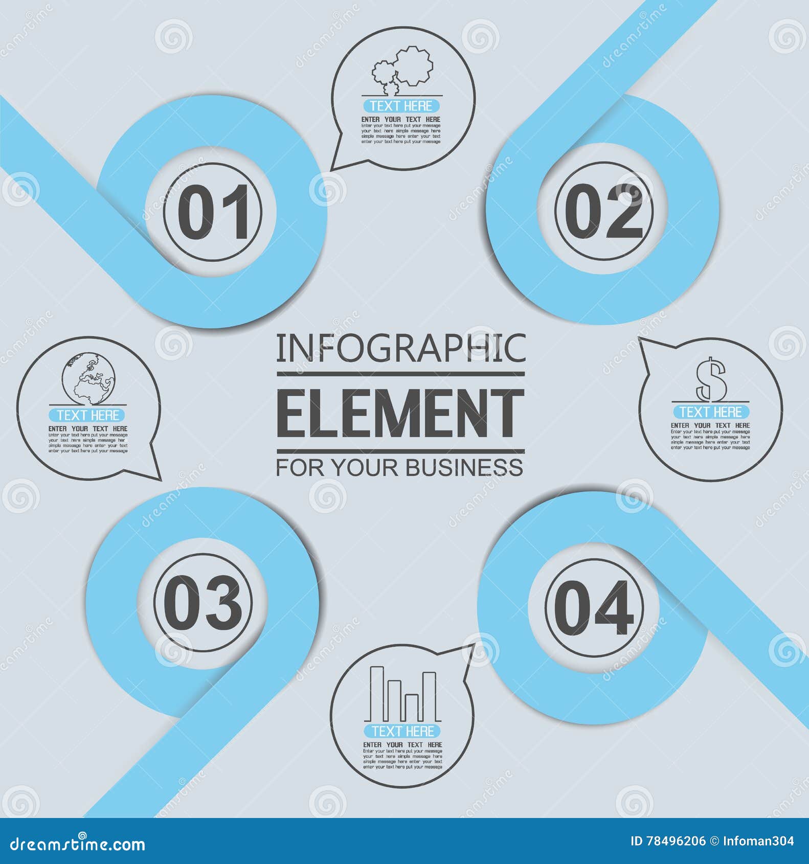 Element for Infographic Chart Template Geometric Figure Stock Vector ...