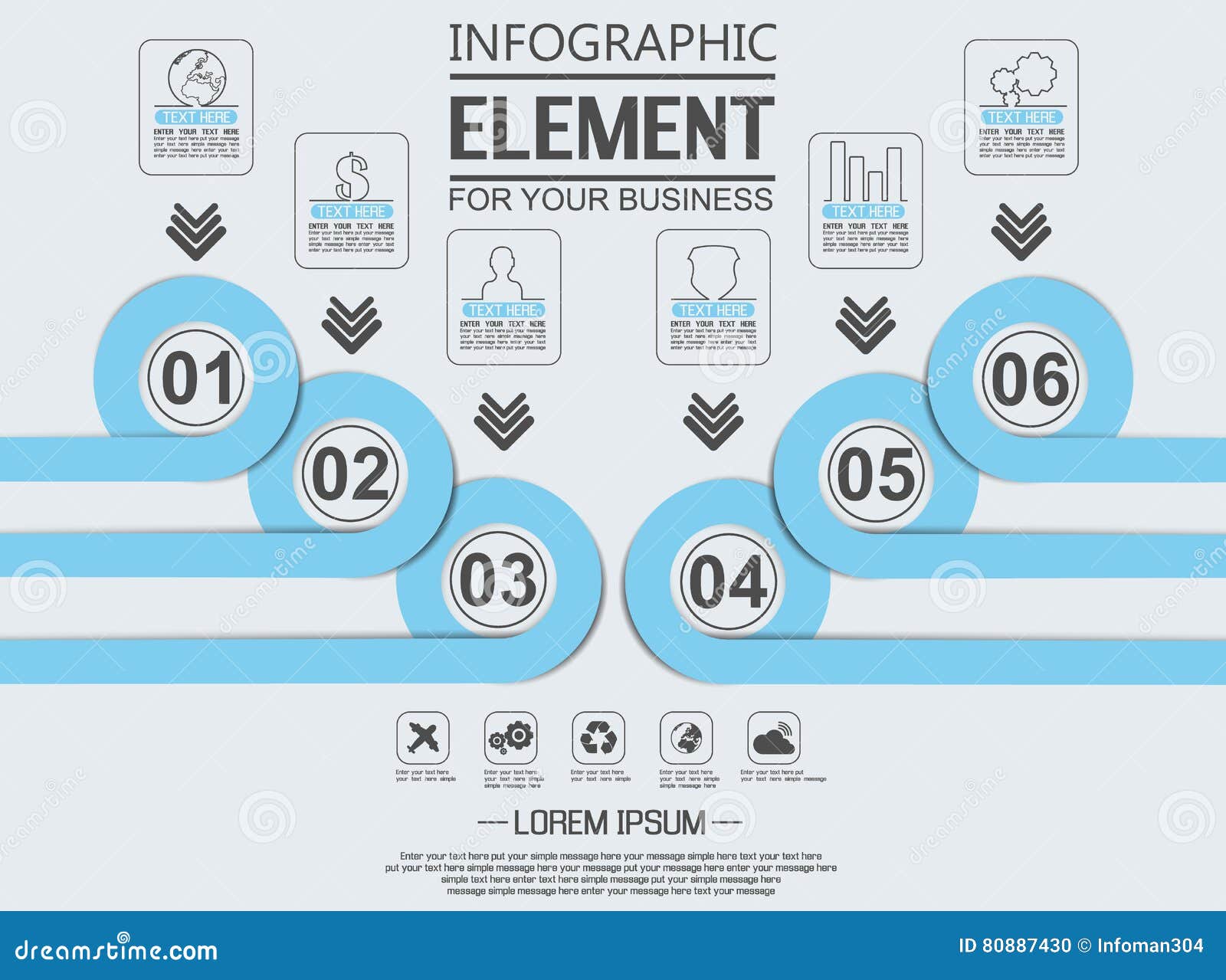 Element for Infographic Template Geometric Figure Overlapping Circle ...