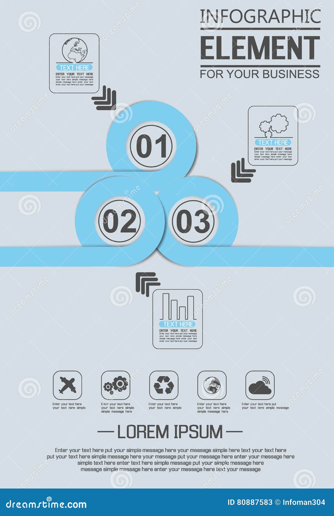 Element for Infographic Template Geometric Figure Overlapping Circle ...