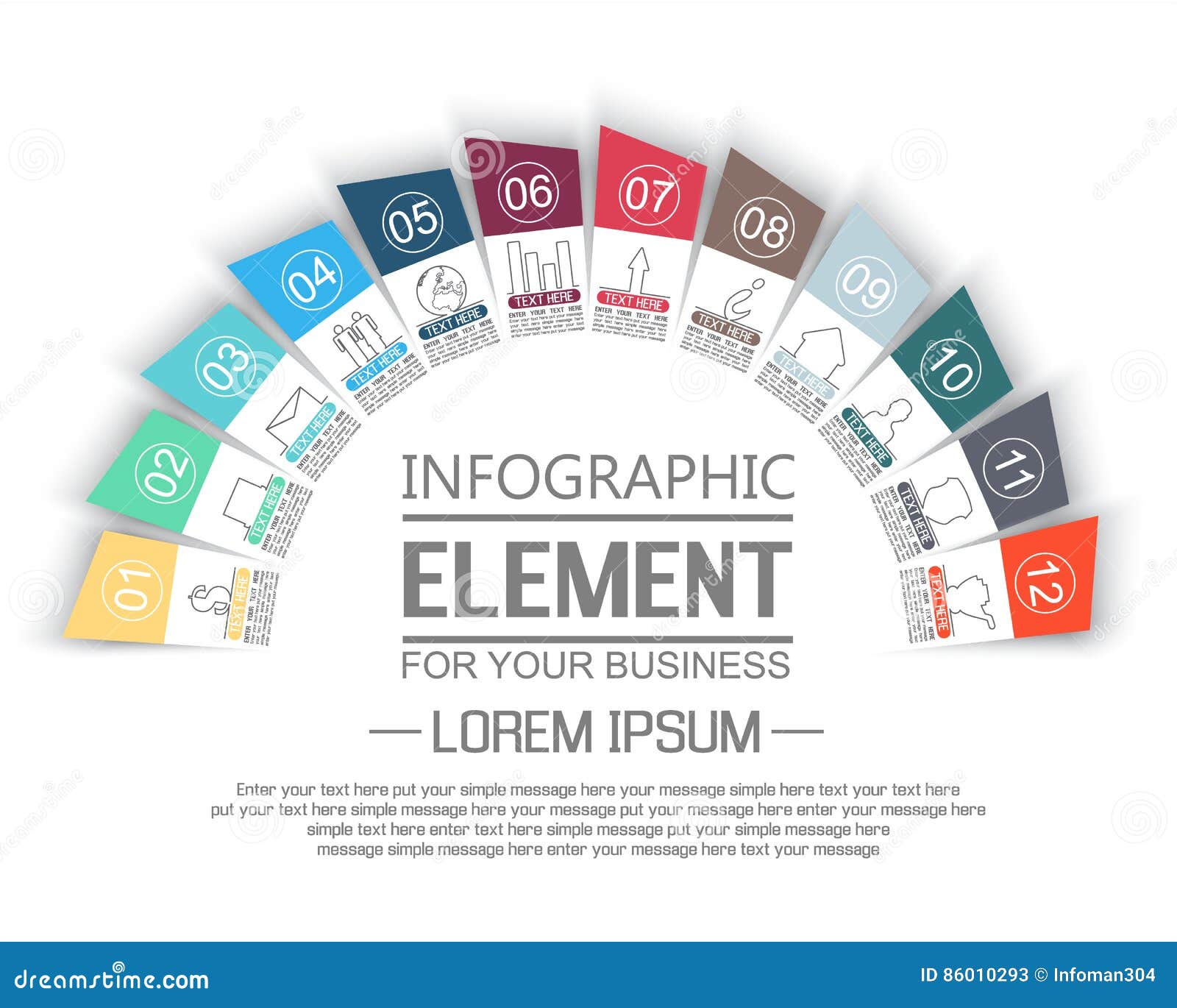 Element for Infographic Template Stikers Number Option for Web Stock ...