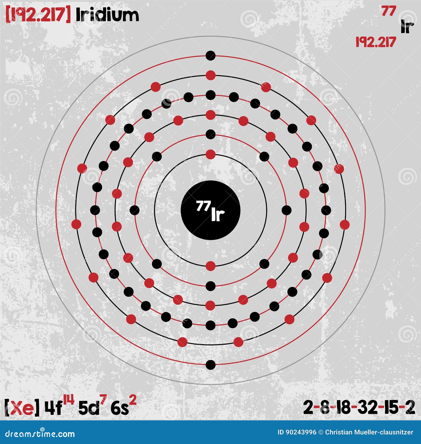 Element of Iridium stock vector. Illustration of iridium - 90243996