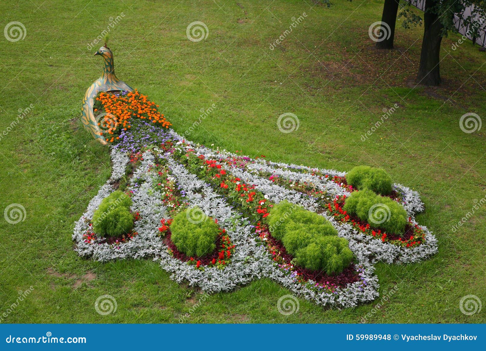 Element of Landscape Design is a Complex Combination Flowerbed in the ...