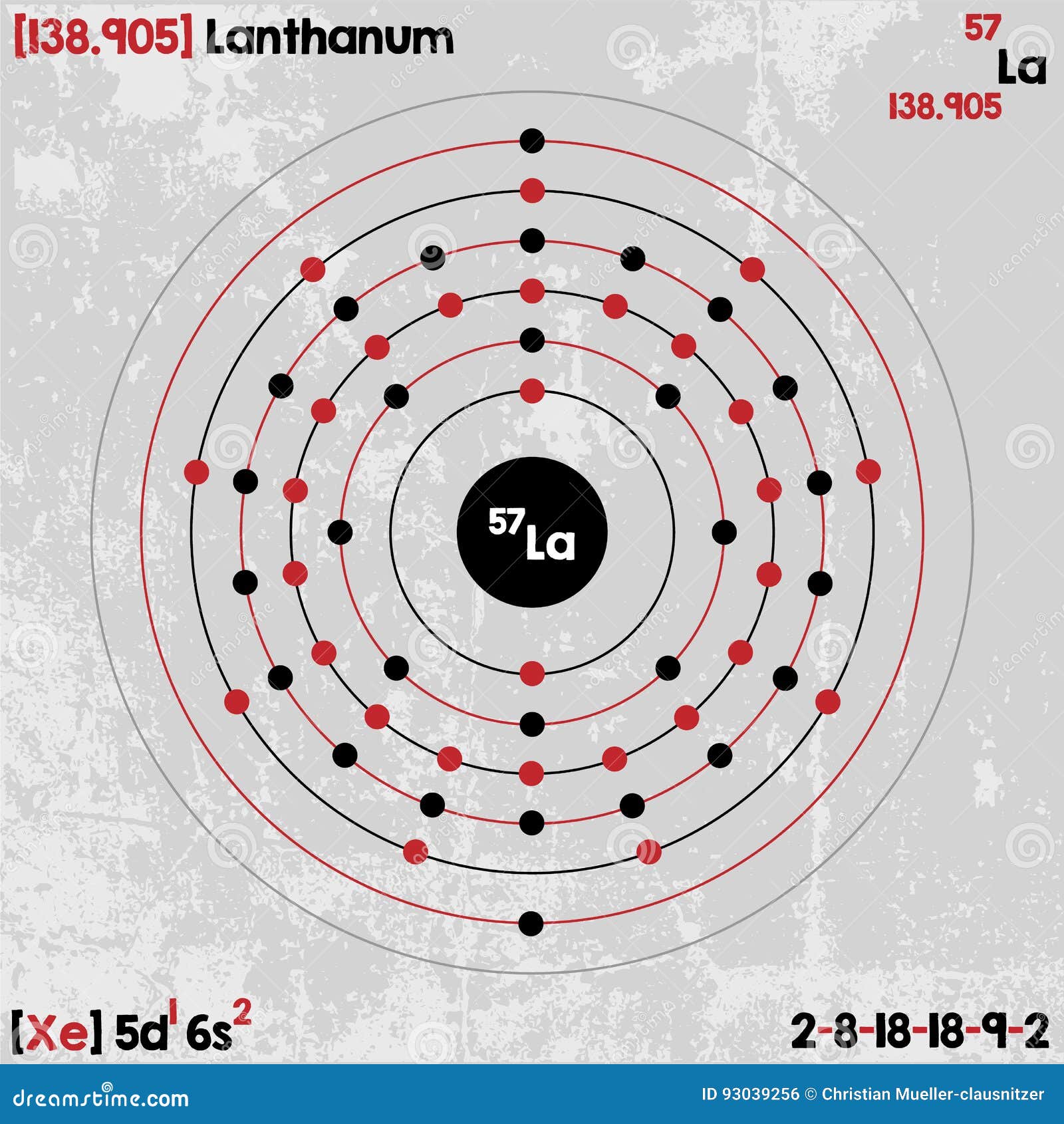 Element of Lanthanum stock vector. Illustration of information - 93039256