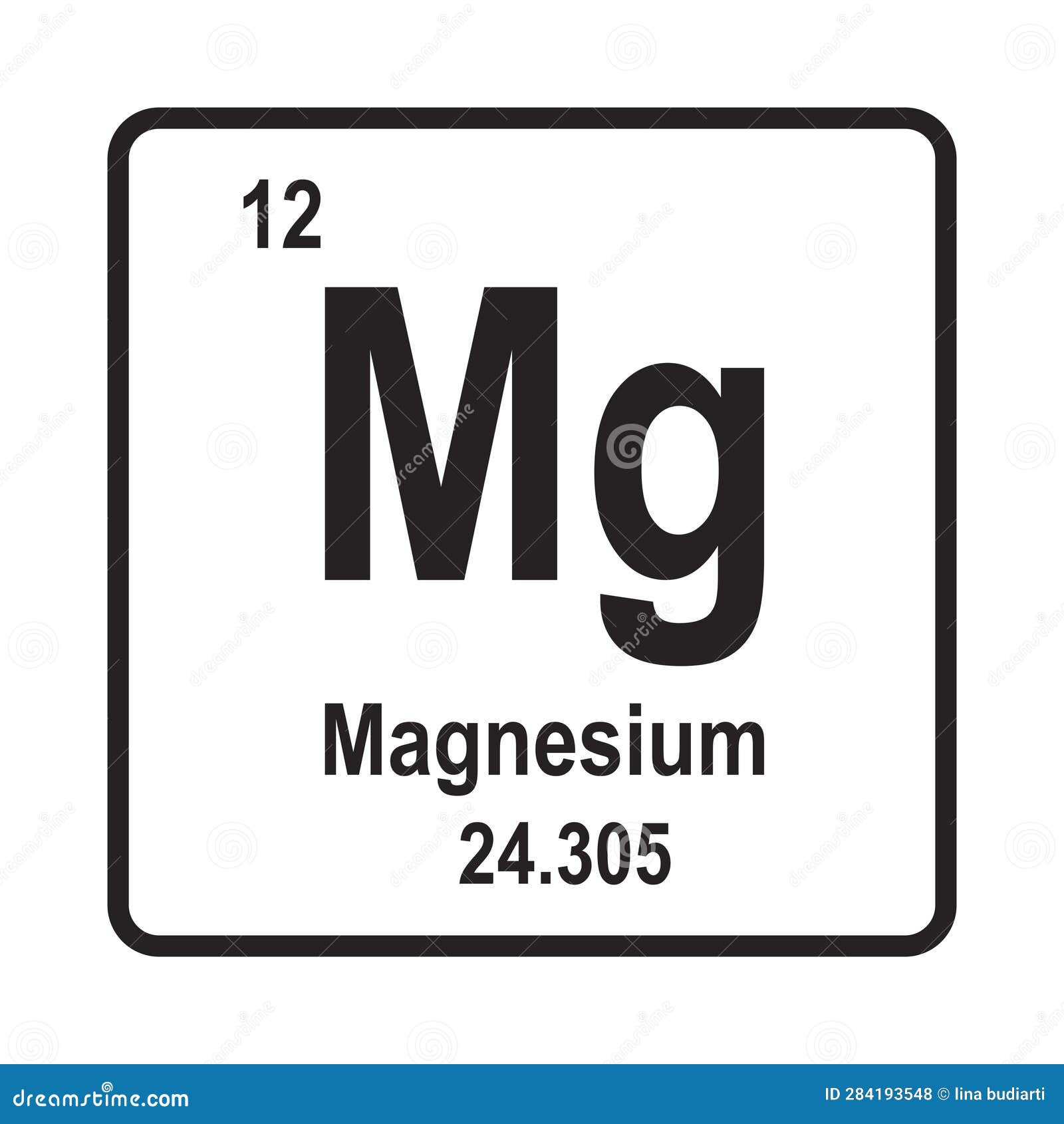 Element Magnesium icon stock vector. Illustration of school - 284193548