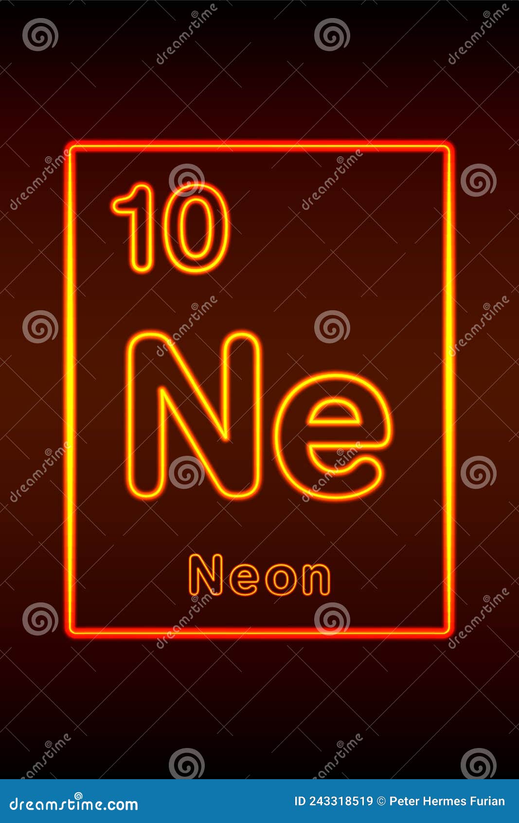 Neon Symbol On Periodic Table