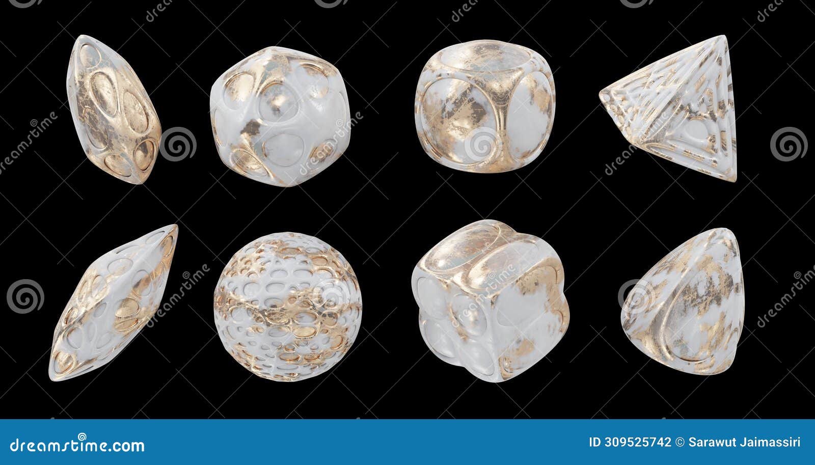 Element Object Marble Geometry Collection Isolated Background 3d ...