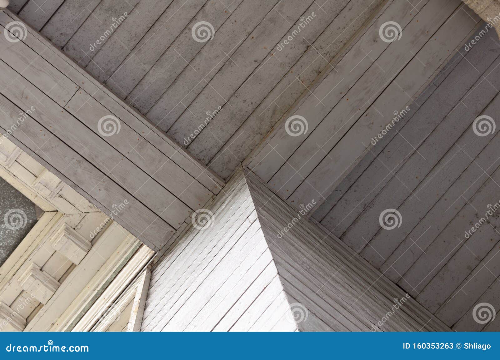 Element of an Old Wood Ceiling. Vintage Element of Building Stock Image ...