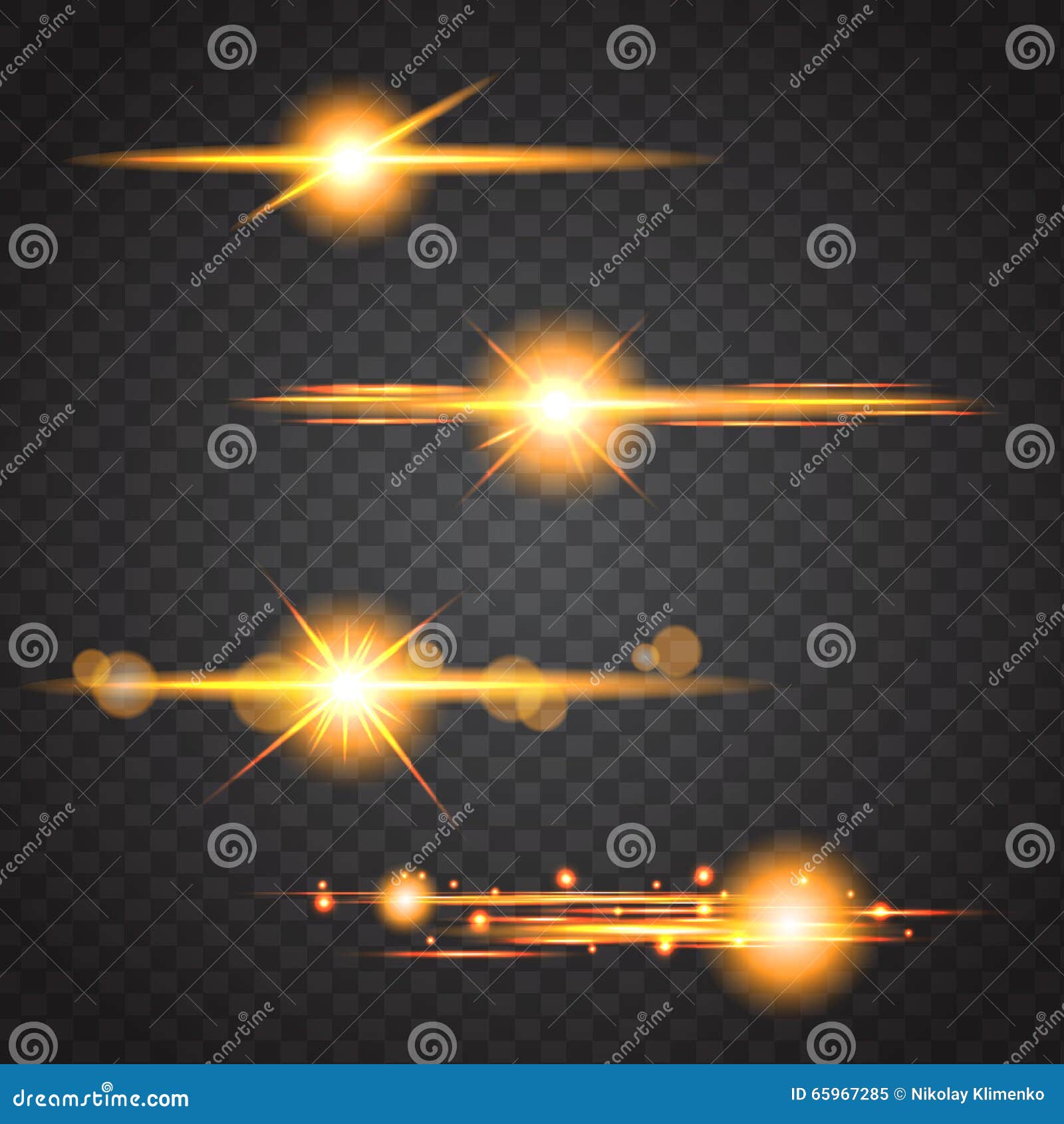 Element Orange Light with Lens Effect Eps 10 Illustration Stock Vector ...