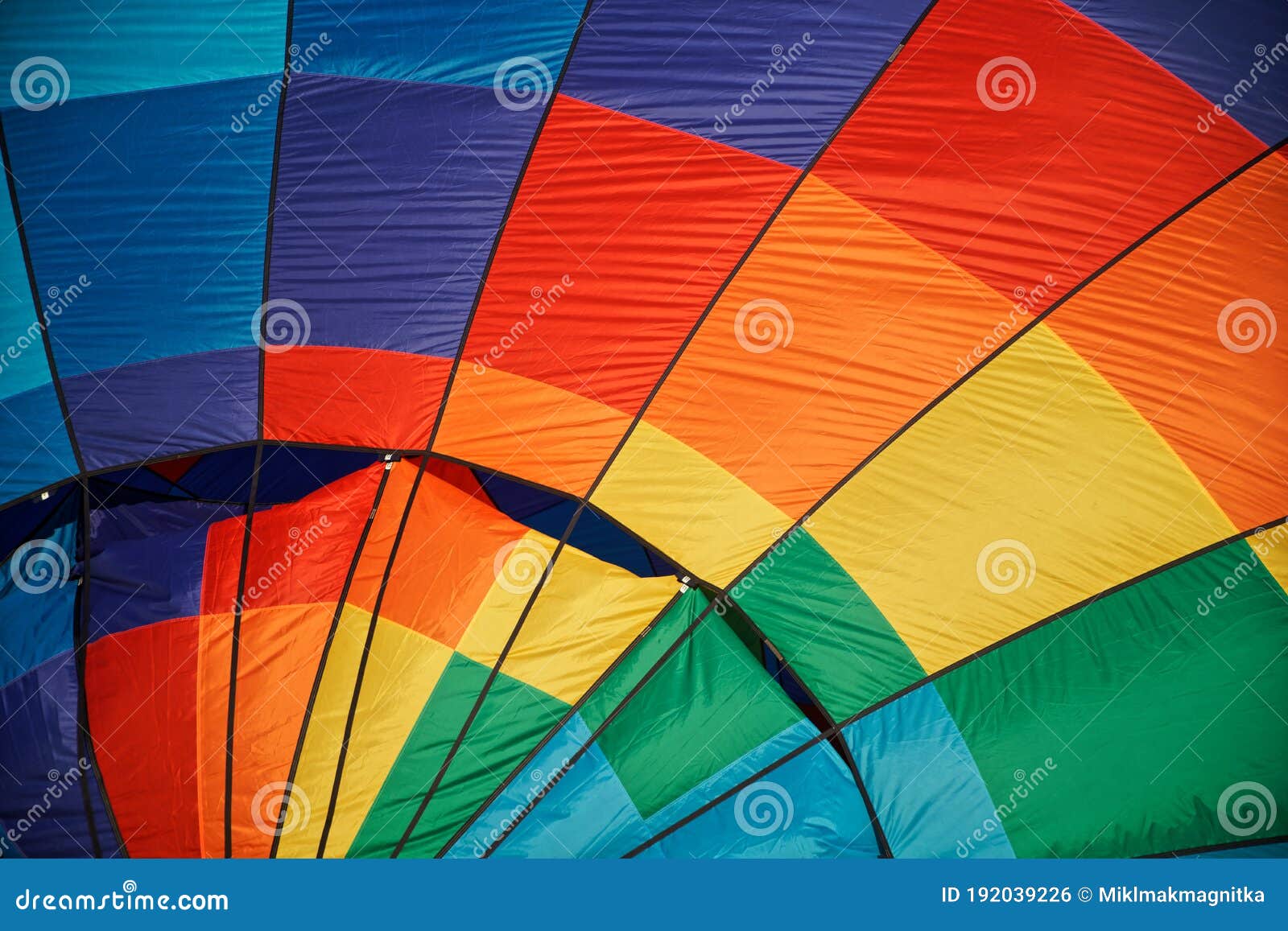 Element Of The Outer Surface Of A Multicolor Balloon. Rainbow Colors ...