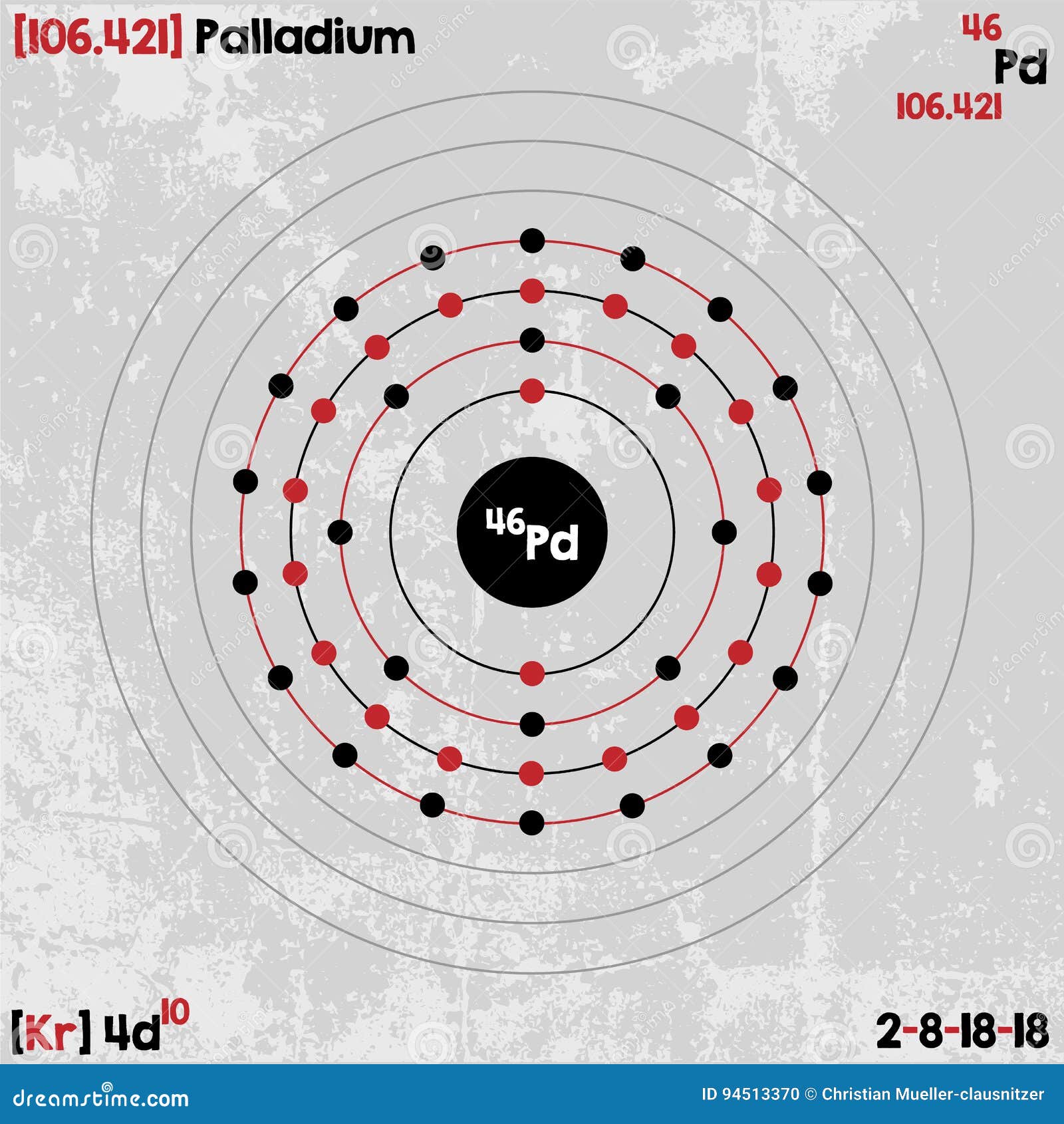 Element of Palladium stock vector. Illustration of black - 94513370