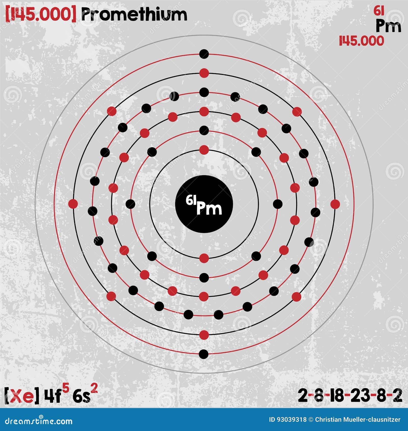 Element of Promethium stock vector. Illustration of promethium - 93039318