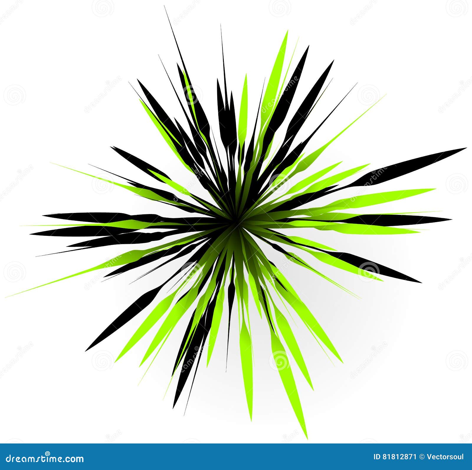 Element with Random Lines Rays Radiating. Abstract Burst Shape Stock ...