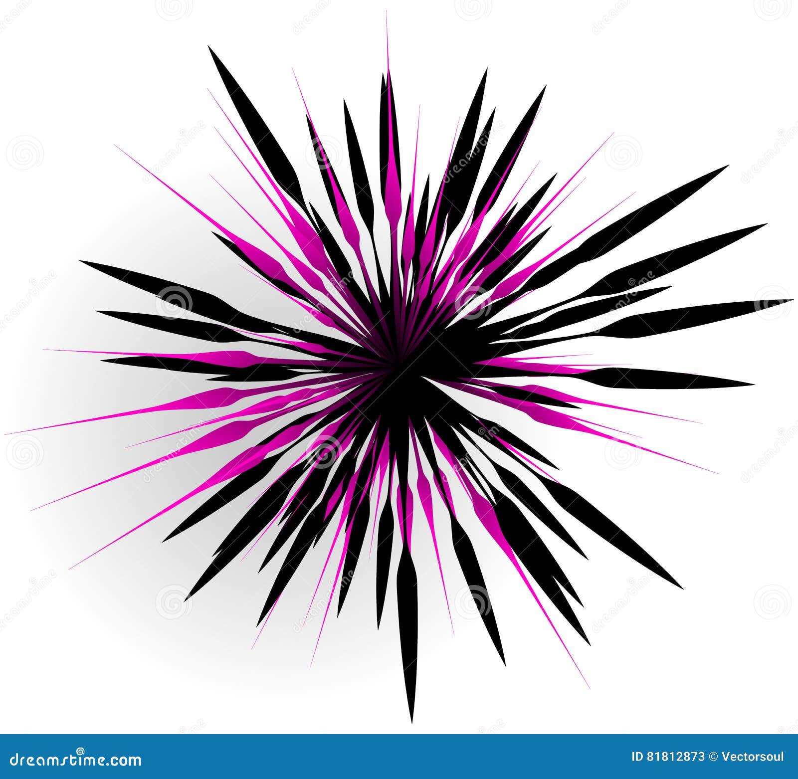 Element with Random Lines Rays Radiating. Abstract Burst Shape Stock ...