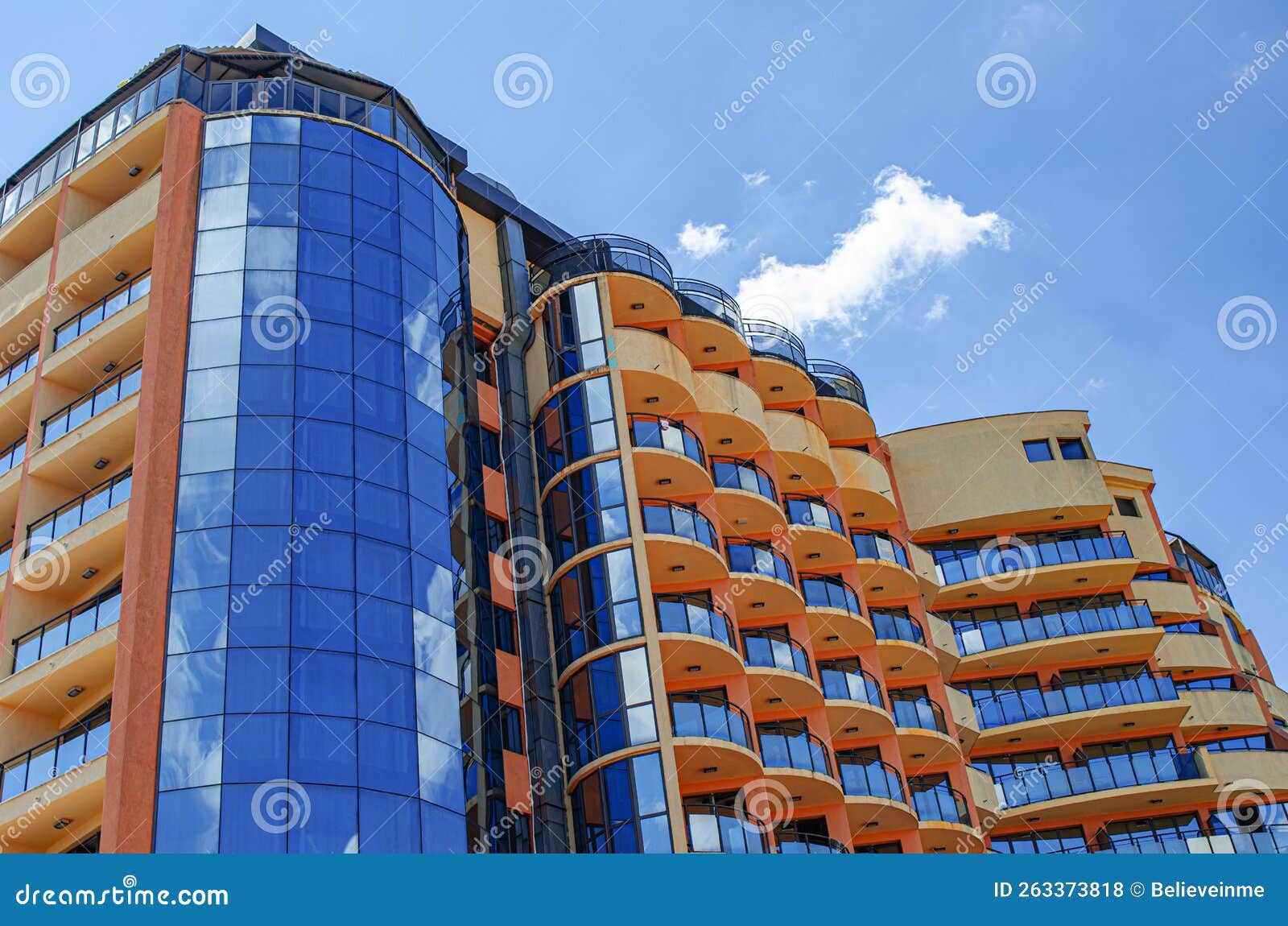 Element of a Residential Multi-storey Building. Stock Photo - Image of ...