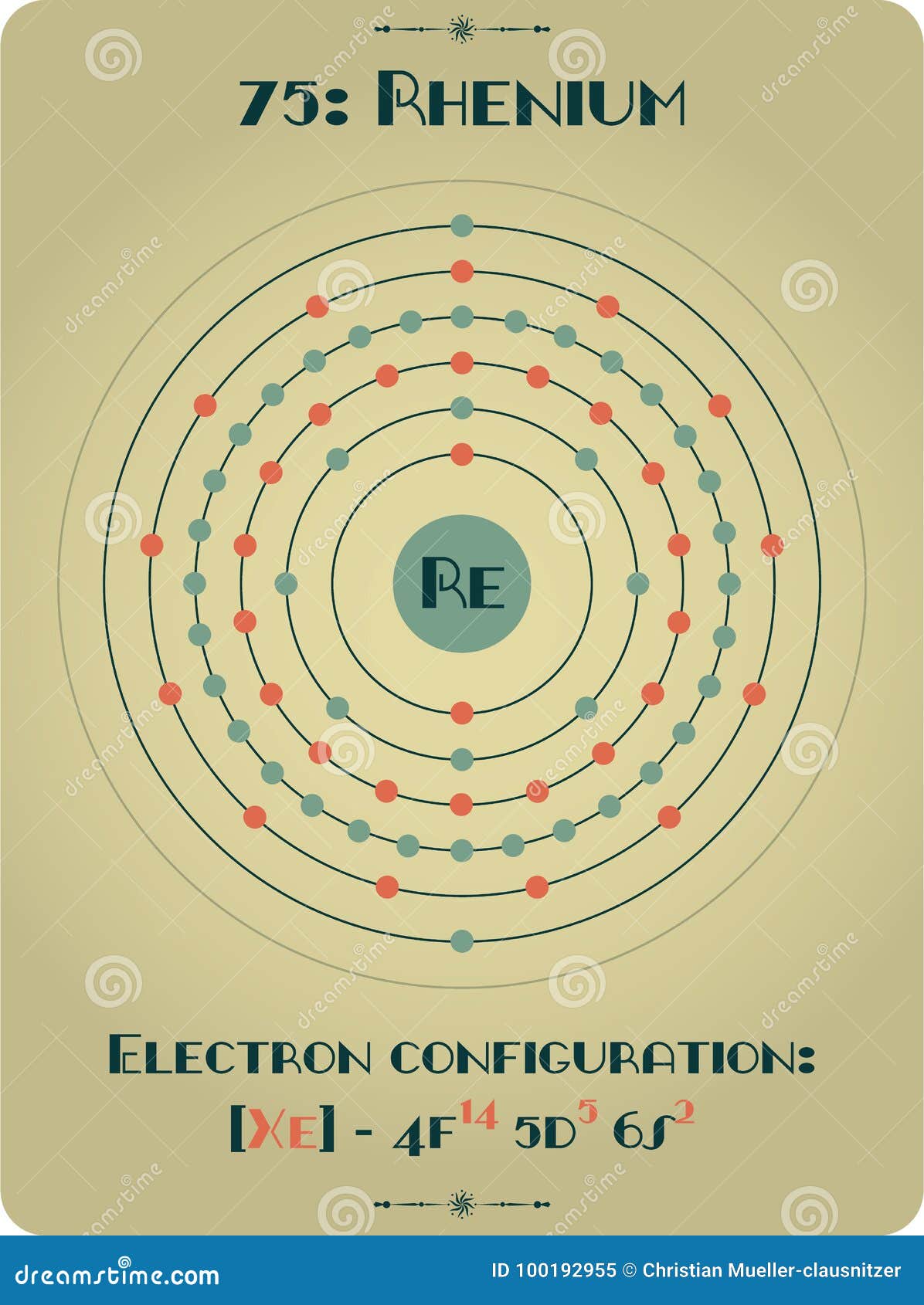 Element of Rhenium stock vector. Illustration of learning - 100192955