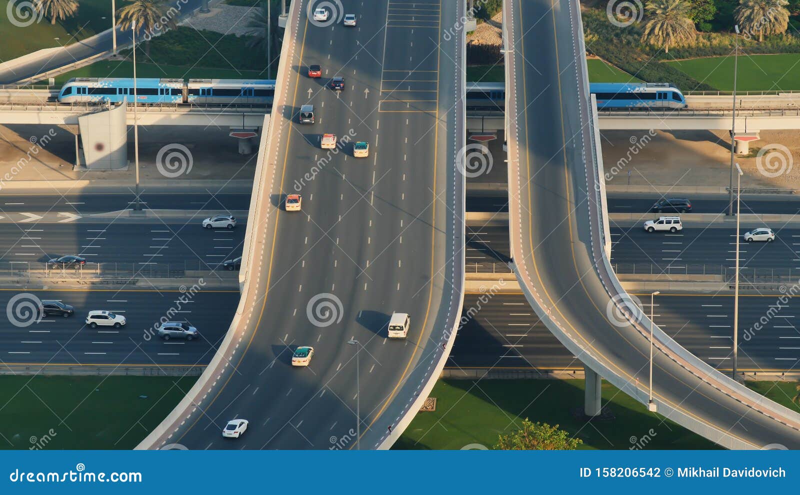 Element of the Road Junction in Dubai. Stock Photo - Image of loop ...