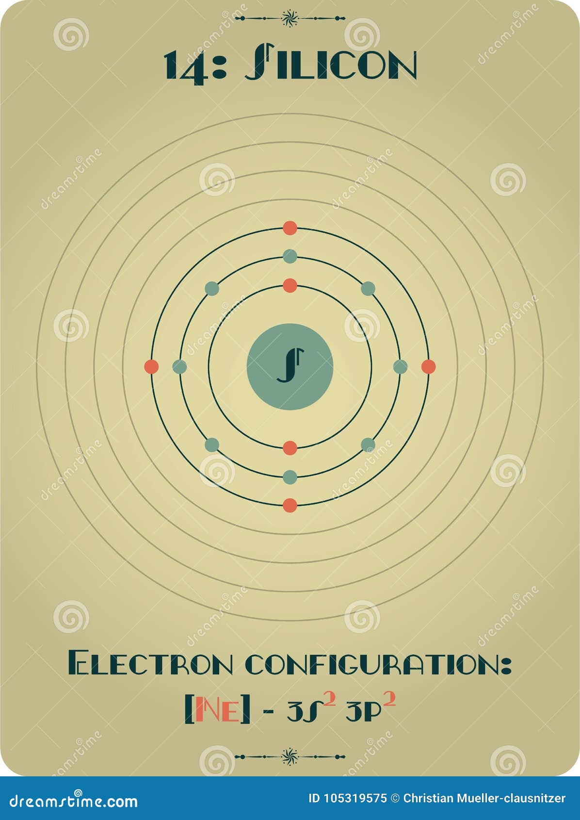 Element of Silicon stock vector. Illustration of school - 105319575