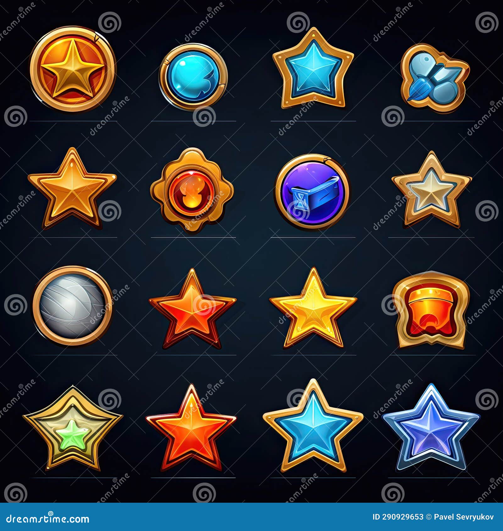 Element Star Game Ai Generated Stock Image - Image of rate, button ...