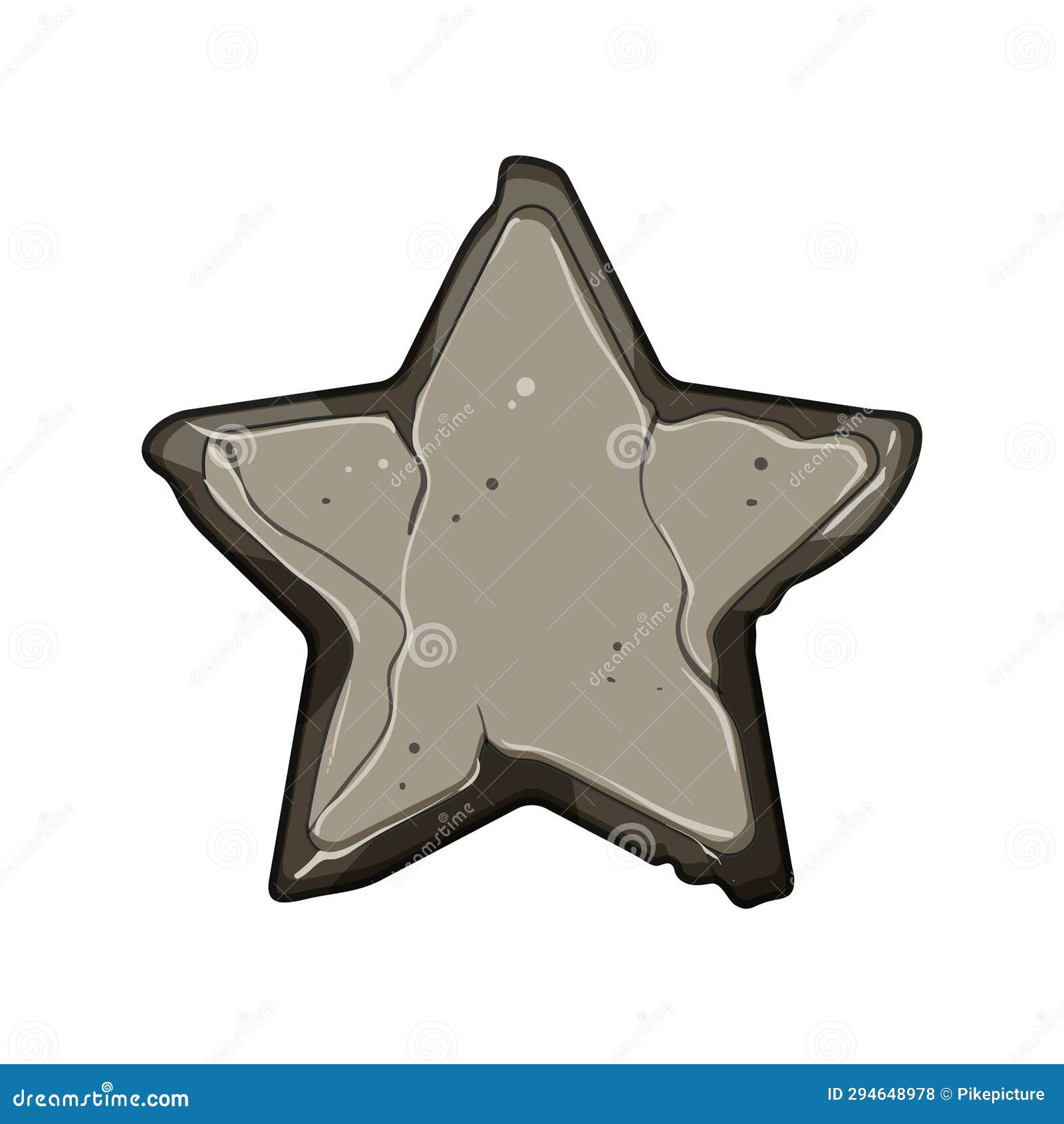 Element Stone Button Cartoon Vector Illustration Stock Illustration ...