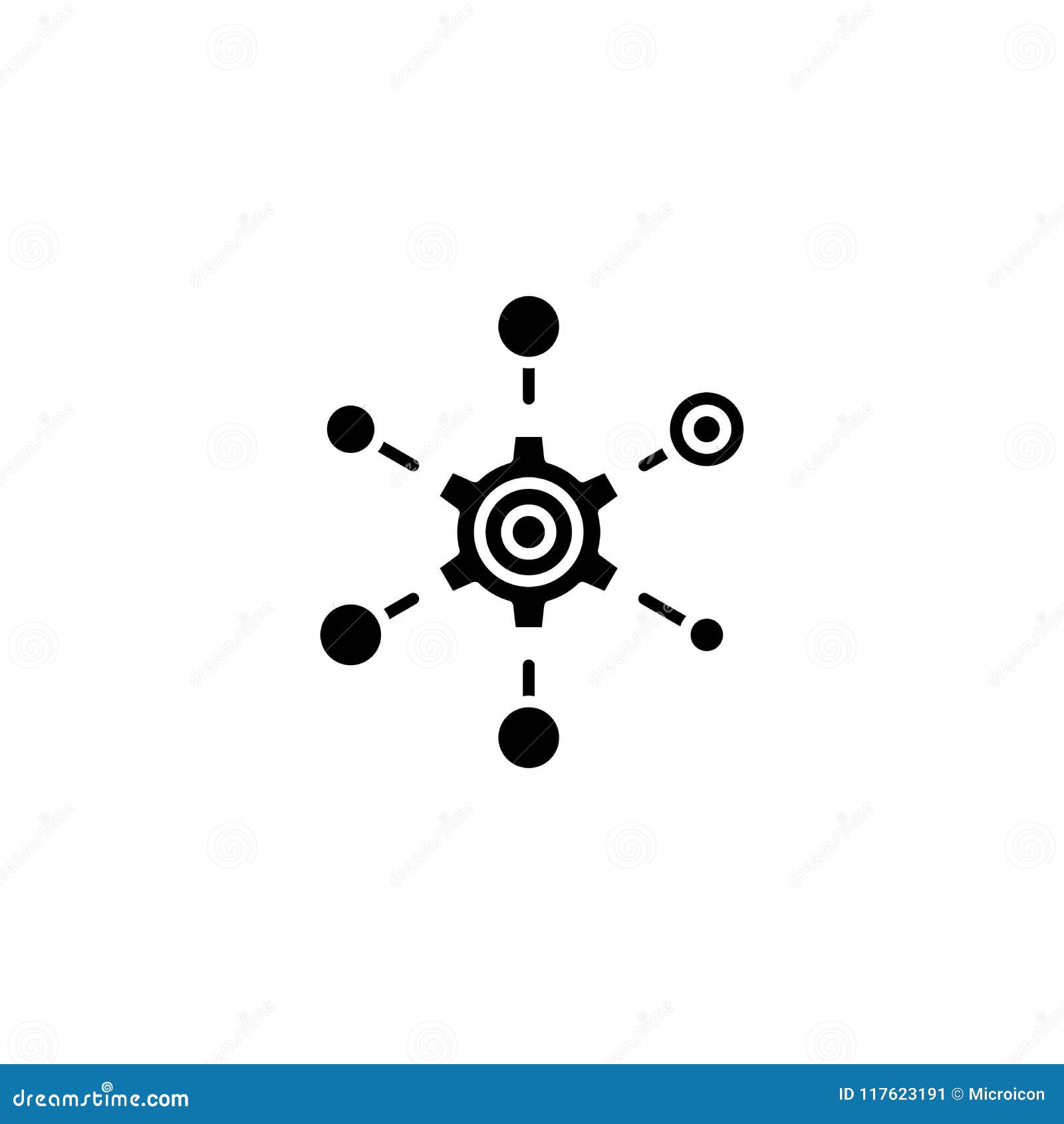 Element of Strategy Black Icon Concept. Element of Strategy Flat Vector ...