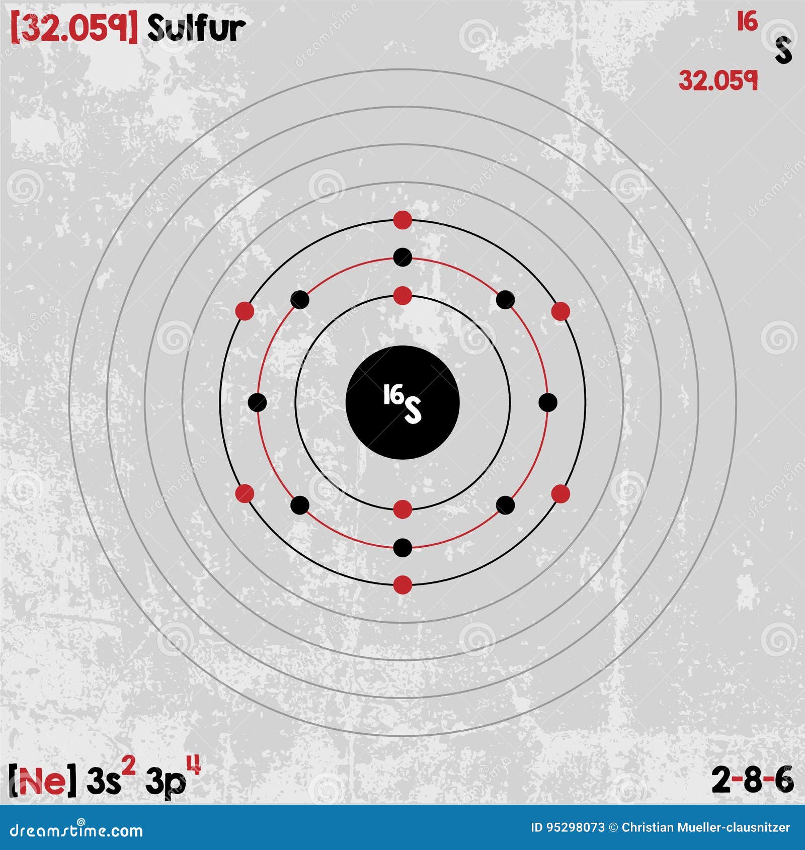 Element of Sulfur stock vector. Illustration of education - 95298073