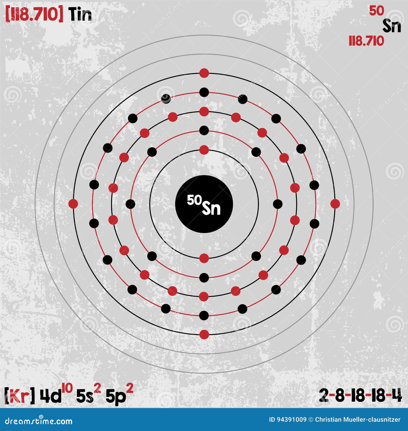 Element of Tin stock vector. Illustration of electron - 94391009