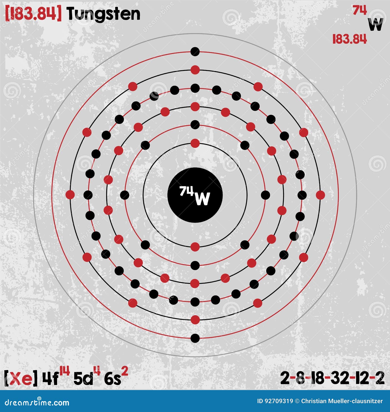 Element of Tungsten stock vector. Illustration of black - 92709319