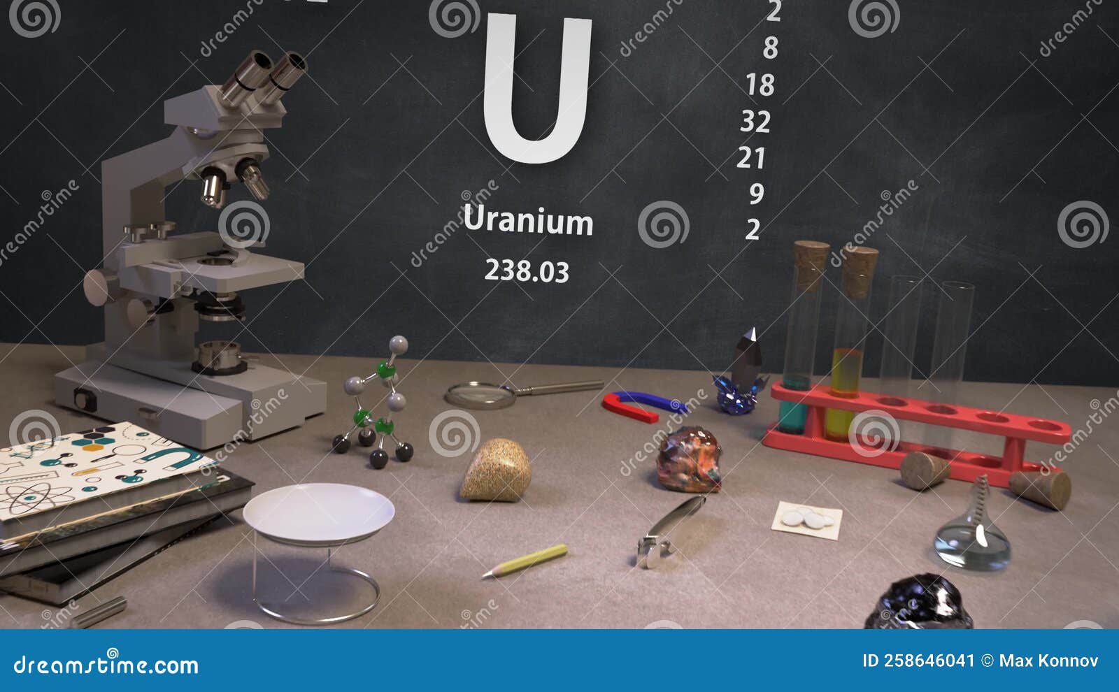 Element 92 U Uranium of the Periodic Table Infographic Stock Video ...