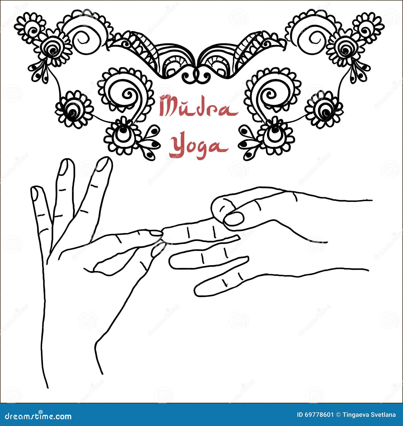 Element Yoga Dharmachakra Mudra Hands Stock Illustration - Illustration ...
