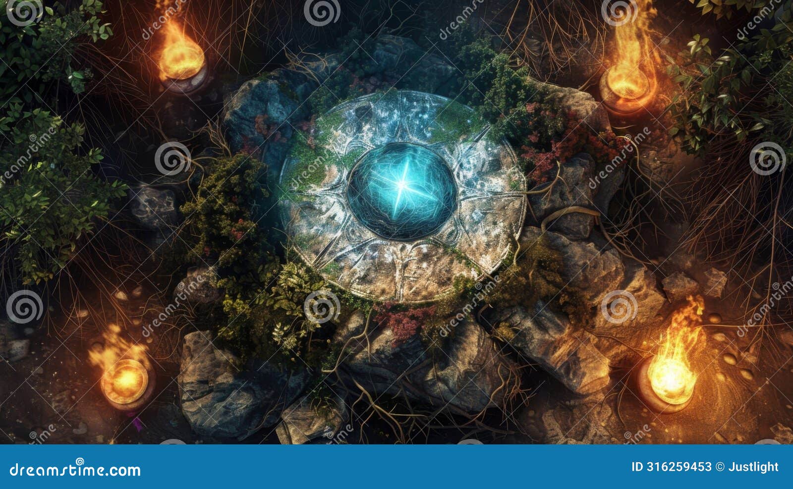 The Elemental Altar Pulsates with Power with Each Corner Adorned with a ...