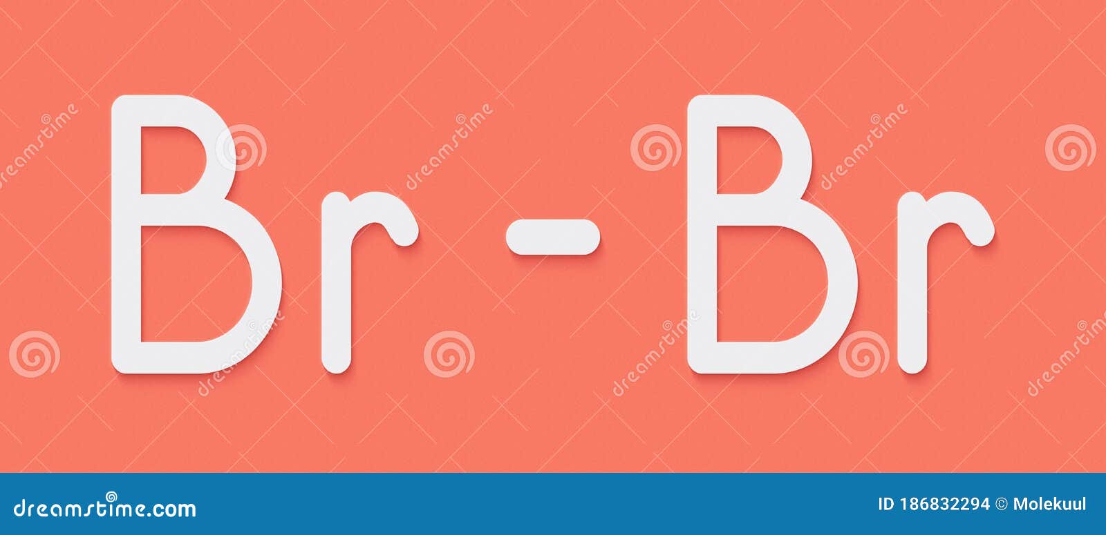 Elemental Bromine Br2, Molecule. Skeletal Formula. Chemical Structure ...