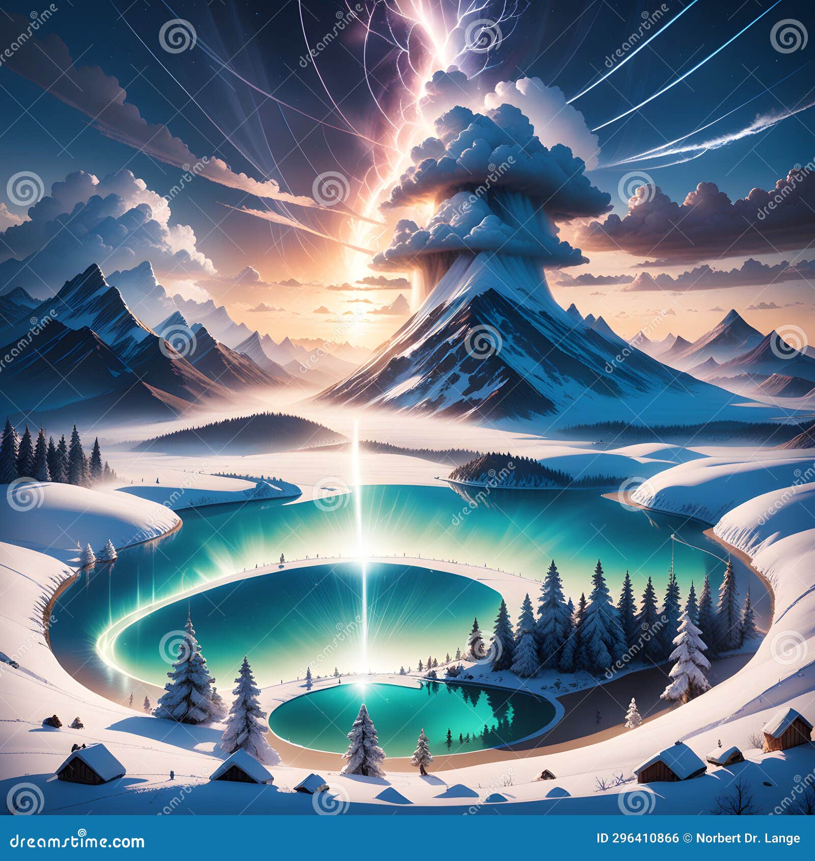 Elemental Forces, AI-Generatet Stock Photo - Image of rain, generatet ...