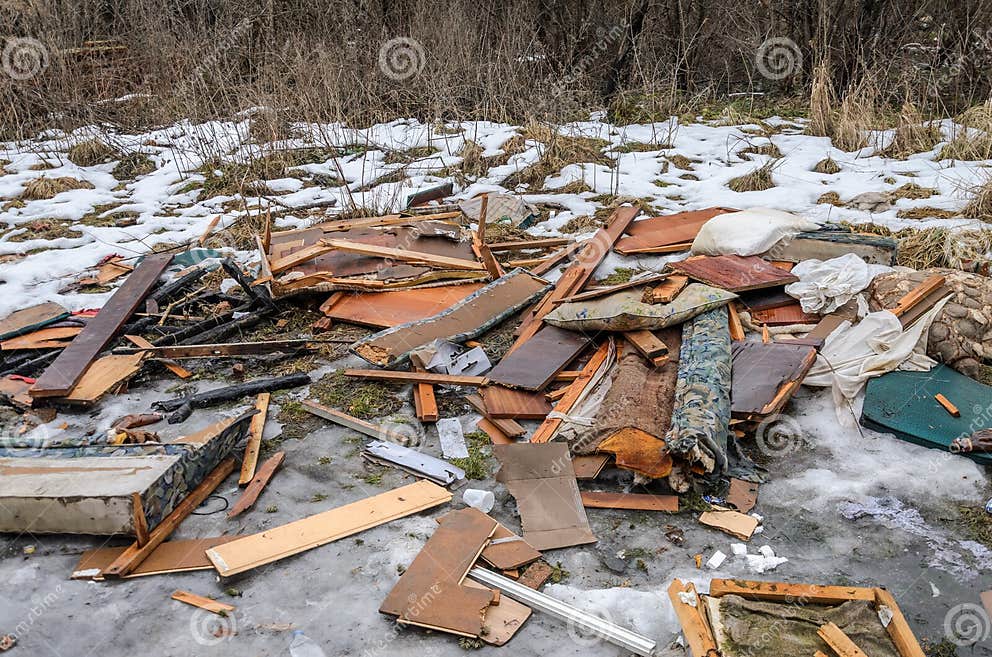 Elemental Garbage Dump in Nature Stock Photo - Image of flood, danger ...