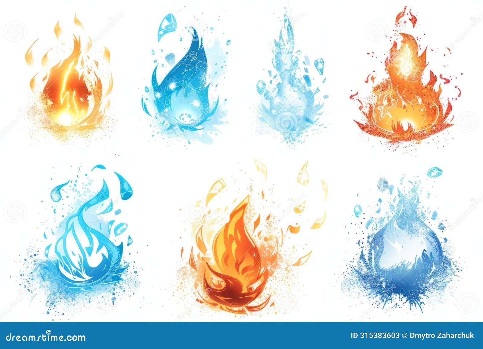 Elemental Magic:power of Fire, Water, Air with Elemental-themed Light ...