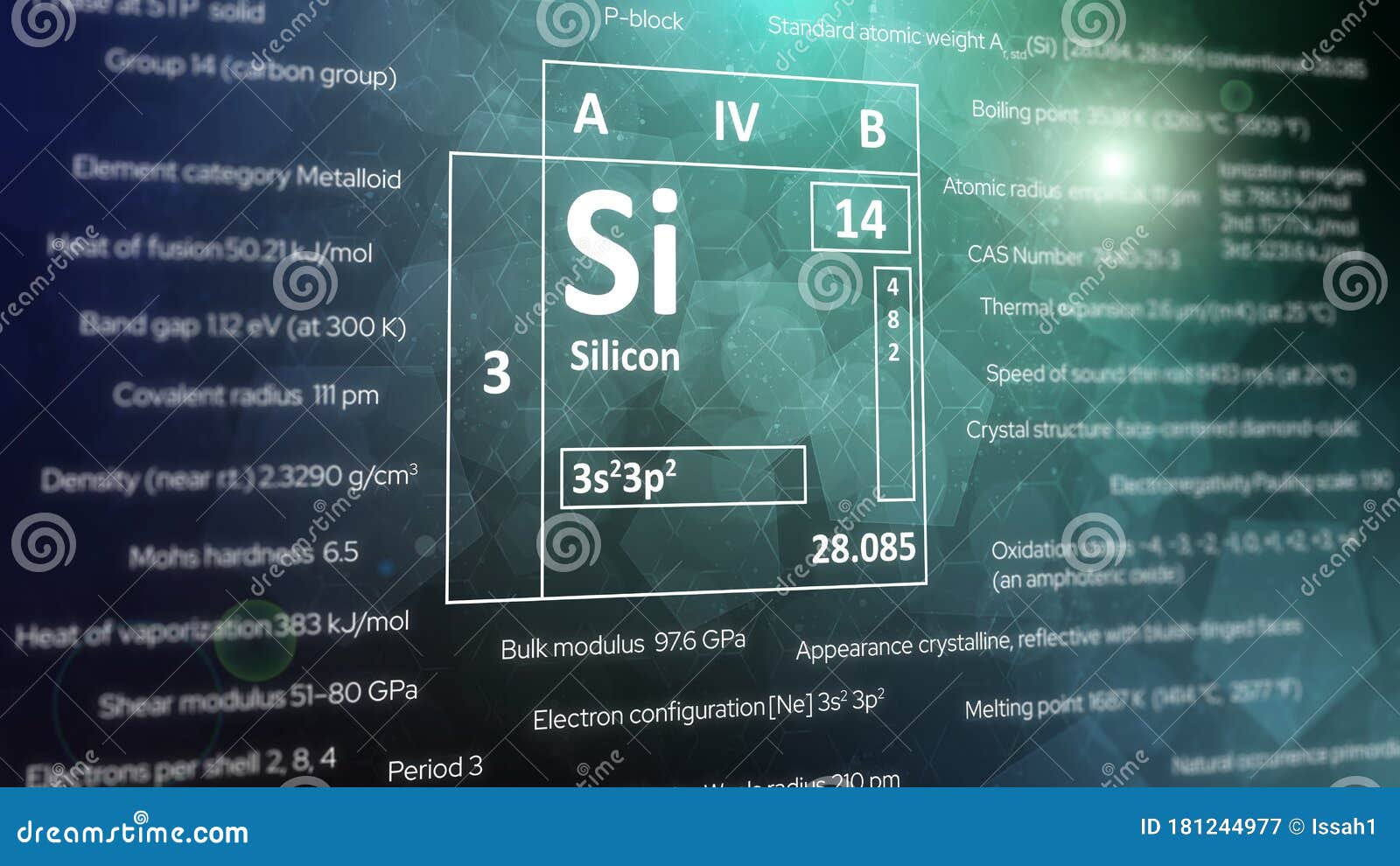 Elemental Metalloid Silicon Concept from the Periodic Table of Chemical ...