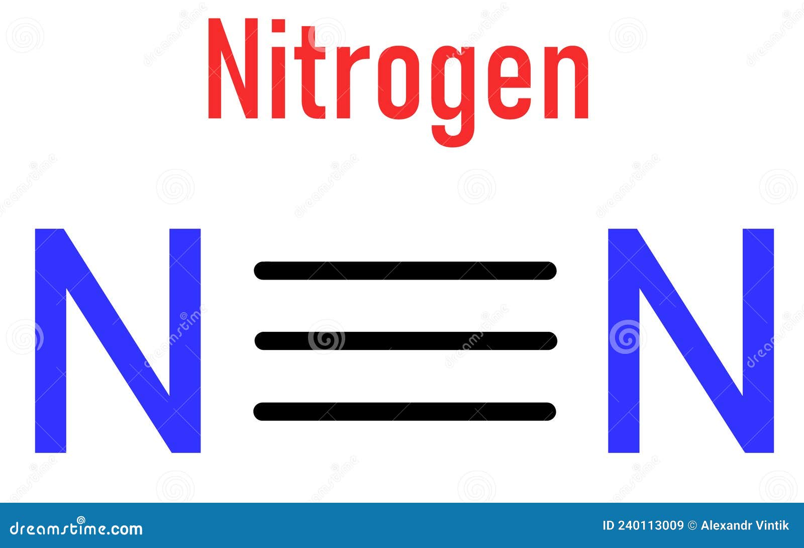 Elemental Nitrogen (N2) Molecule. Nitrogen Gas Is The Main Component Of ...