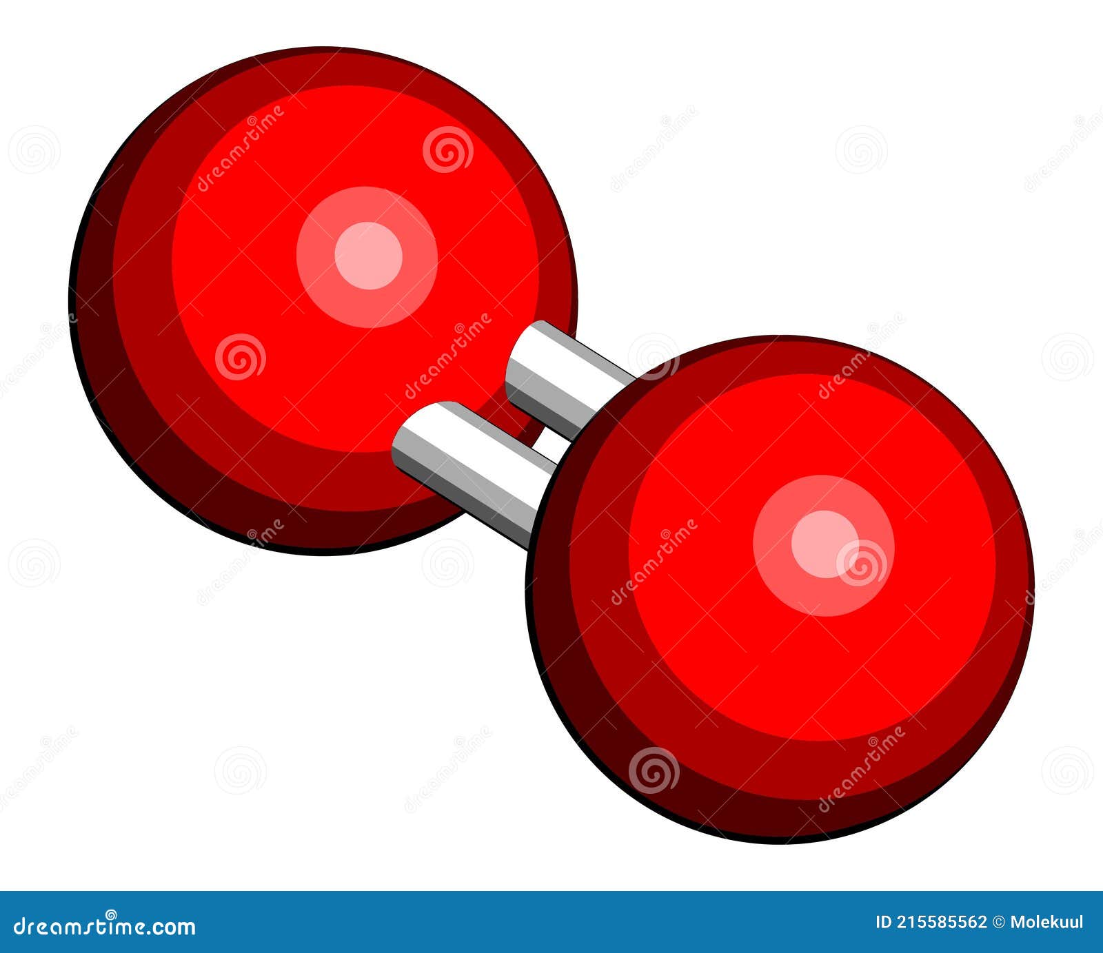 Elemental Oxygen O2 Molecule. 3D Rendering. Atoms are Represented As ... Elemental Oxygen O2 Molecule. 3D Rendering. Atoms are Represented As ...