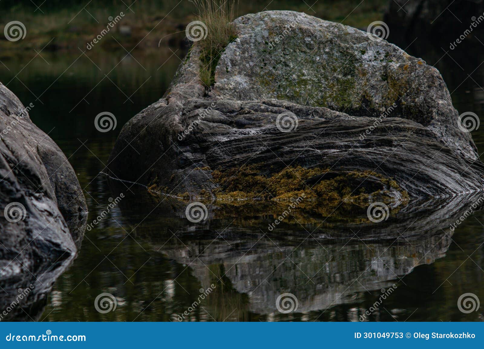 Reflection Stone Walls In The Water Royalty-Free Stock Photography ...