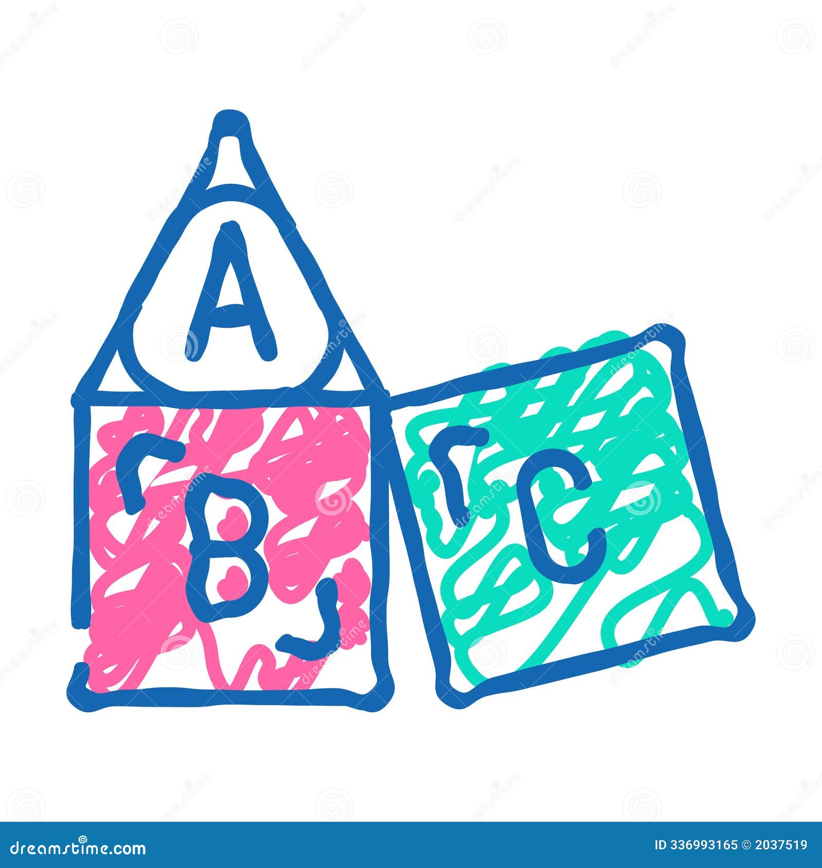 Elementary Education Icon Doodle Illustration Stock Vector ...